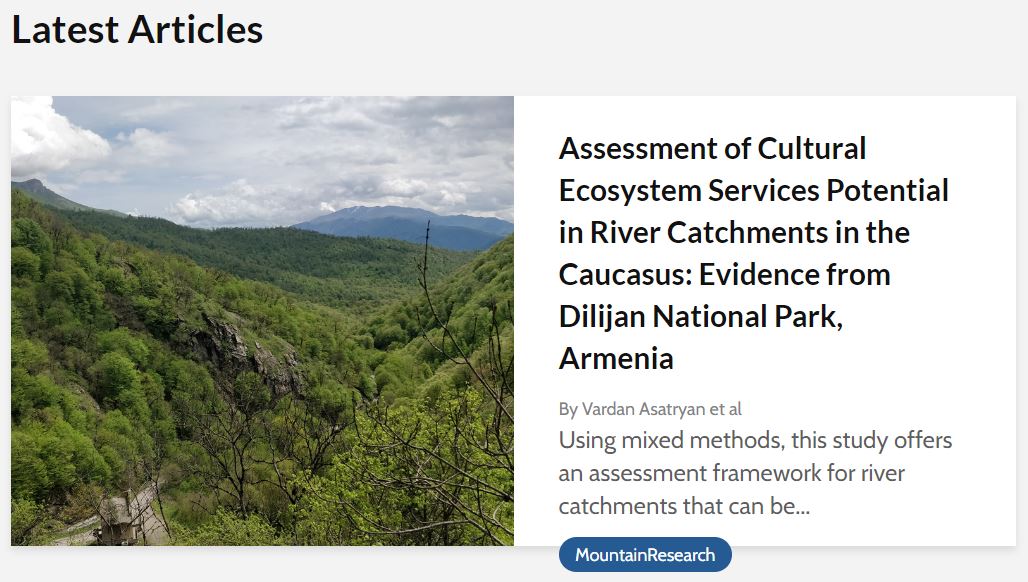 Publication Alert! - EcoServ